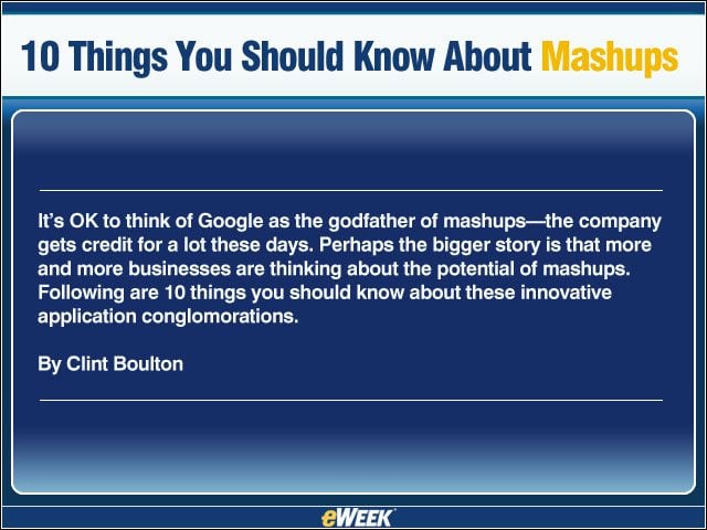 10 Things You Should Know About Mashups - Application Development ...