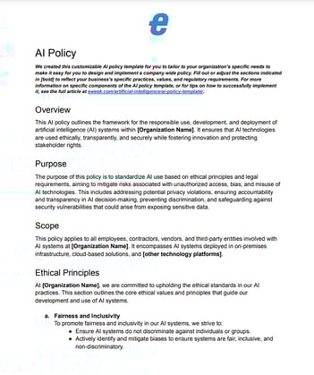 AI Policy Template Download: Compliance and Acceptable Use