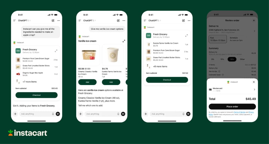 OpenAI, Instacart Launch Full Grocery Shopping Inside ChatGPT