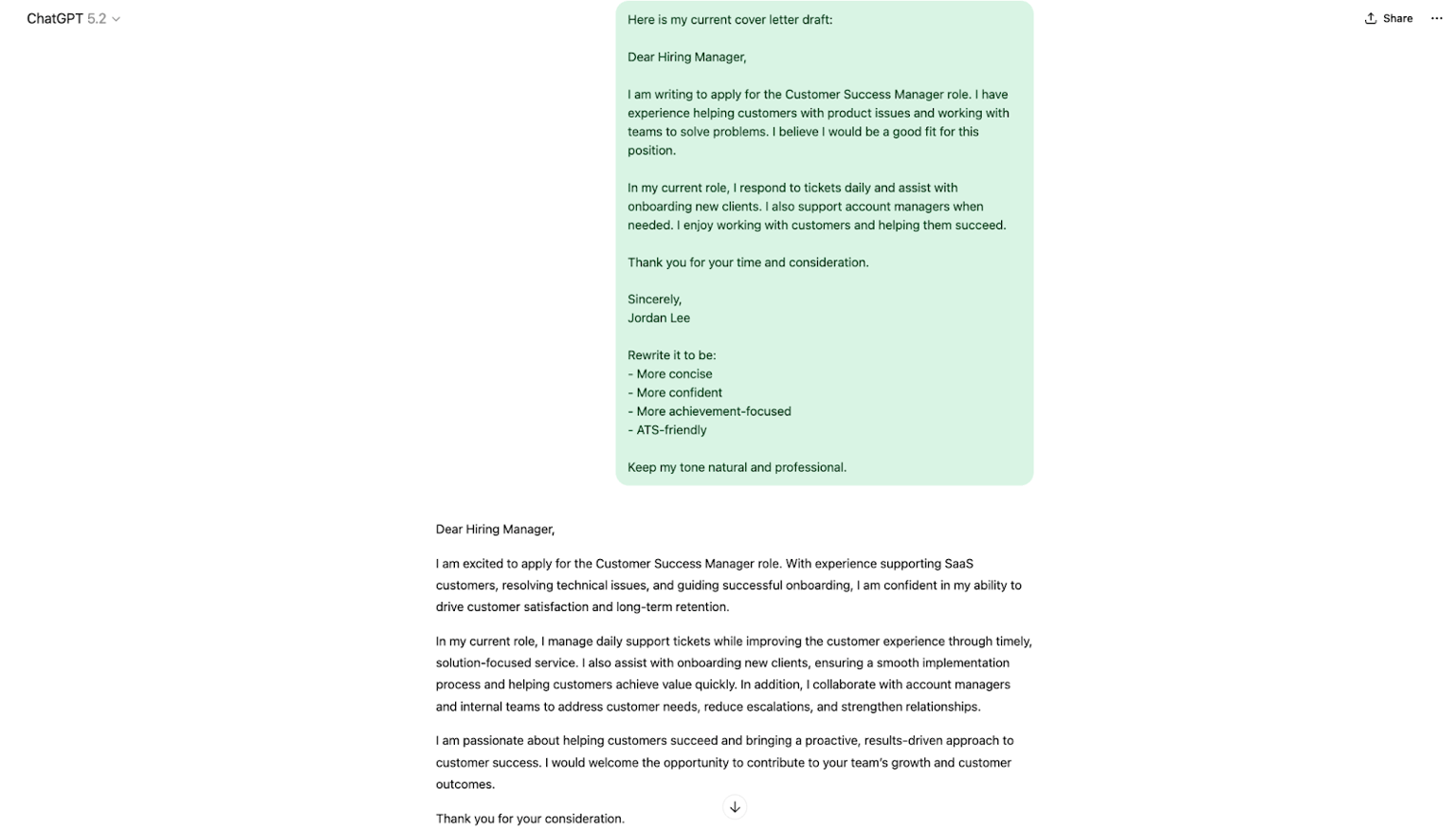 5 Best ChatGPT Cover Letter Prompts in 2026: How to Get Hired Faster