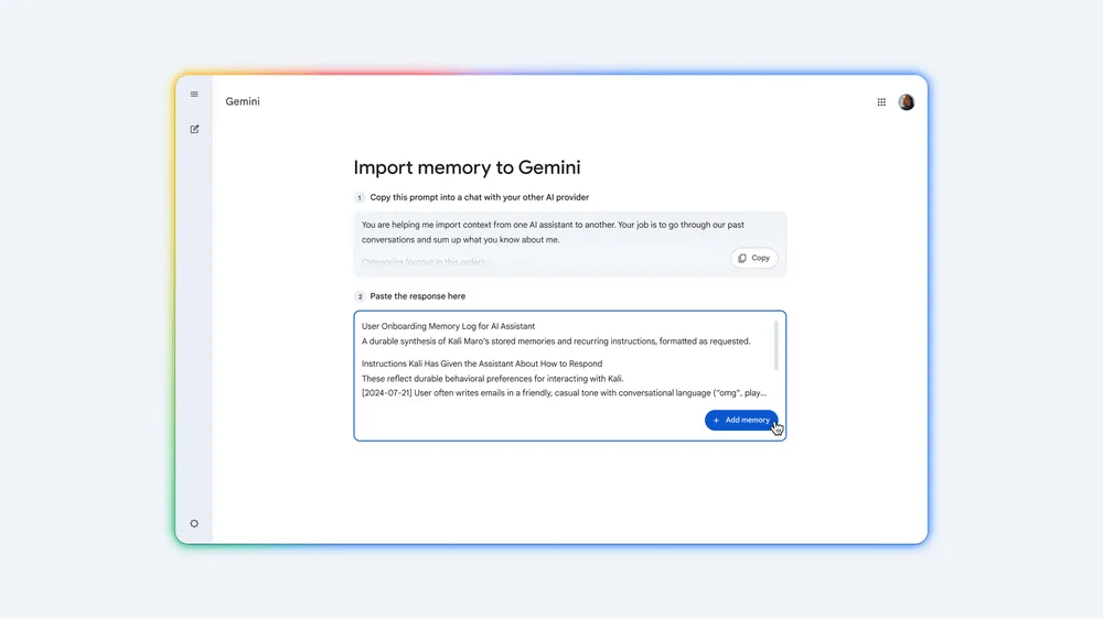 Google Launches Gemini ‘Switching’ Tools to Import ChatGPT, Claude Data